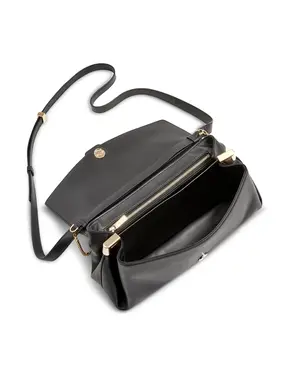 FERRAGAMO Leather Medium Crossbody Bag - Nero