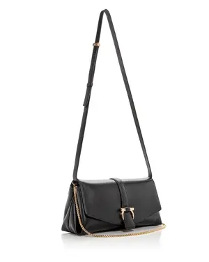 FERRAGAMO Leather Medium Crossbody Bag - Nero