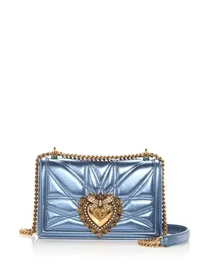 Dolce & Gabbana Dolce & Gabbana Devotion Quilted Shoulder Bag Light Blue