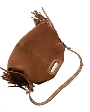 Maje Miss M Suede Crossbody Bag With Fringe