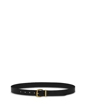 Madewell Essentials Leather Belt - Black/gold