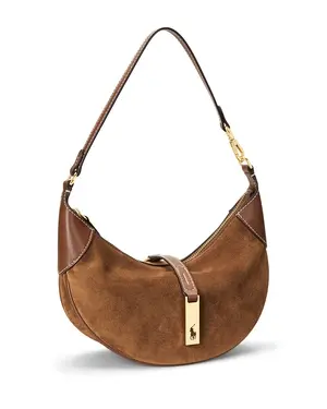 Polo Ralph Lauren Polo Id Mini Suede Shoulder Bag - Cinnamon/cuoio
