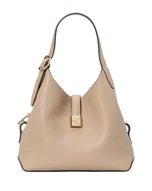 Kate Spade New York Deco Pebbled Leather Small Crossbody Tote - Timeless Taupe Multi