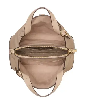 Kate Spade New York Deco Pebbled Leather Small Crossbody Tote - Timeless Taupe Multi