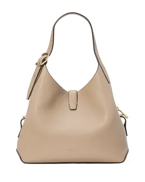 Kate Spade New York Deco Pebbled Leather Small Crossbody Tote - Timeless Taupe Multi