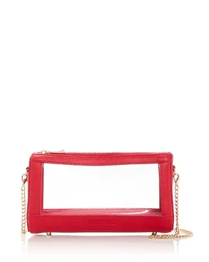 F & W STYLE F & W Style Clear Clutch Red