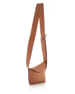 Alexander McQueen T-bar Leather Sling Bag - Beige