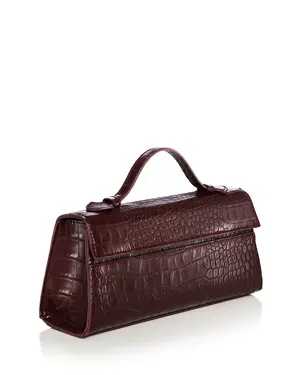 Aqua East West Top Handle Bag - Burgundy