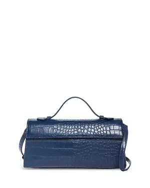 Aqua East West Top Handle Bag