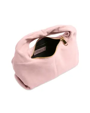 Aqua Suede Hobo Bag Exclusive - Pink