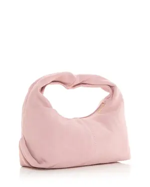 Aqua Suede Hobo Bag Exclusive - Pink