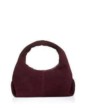 Aqua Suede Hobo Bag