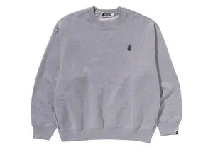 A BATHING APE One Point Relaxed Fit Crewneck Sweatshirt - Gray