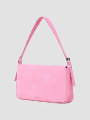 Staud Harlow Suede Shoulder Bag - Orchid