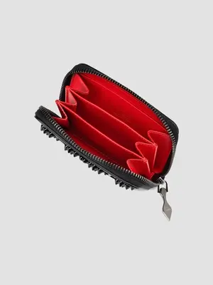 CHRISTIAN LOUBOUTIN Pannettone Leather Coin Purse - Black