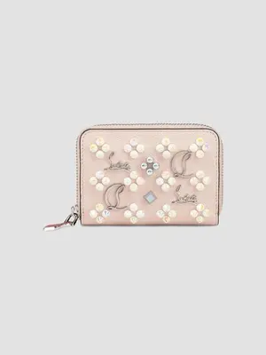 CHRISTIAN LOUBOUTIN Pannettone Leather Coin Purse - Leche