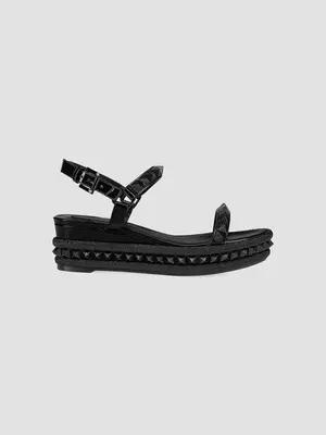 CHRISTIAN LOUBOUTIN Pyraclou Wedges - Black