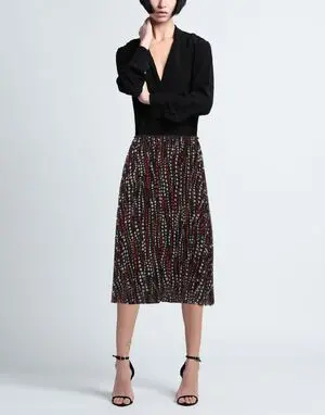 Red Valentino Printed Pleated Midi Skirt