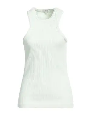 AGOLDE Ribbed Organic Cotton Elastane Tank Top - Light Green