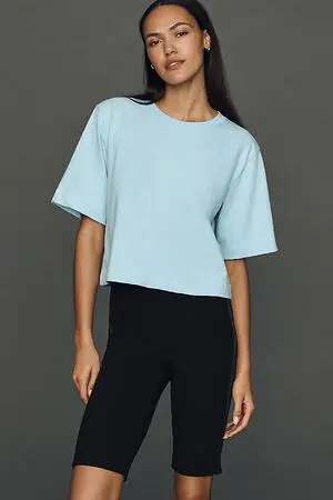 Maeve Corey Cotton Boxy Tee - Sky