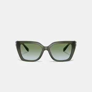 COACH Sculpted C Square Cat Eye Sunglasses - Green Gradient