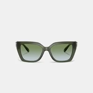 COACH Sculpted C Square Cat Eye Sunglasses - Green Gradient