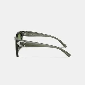 COACH Sculpted C Square Cat Eye Sunglasses - Green Gradient
