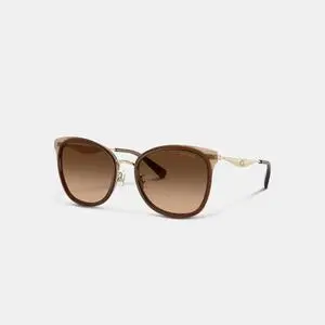 COACH C Hardware Cat Eye Sunglasses Brown Gradient