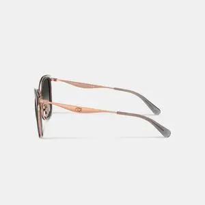 COACH C Hardware Cat Eye Sunglasses - Rose Gold/black