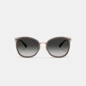 COACH C Hardware Cat Eye Sunglasses - Rose Gold/black
