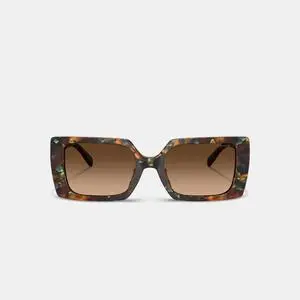 COACH® Rivet Oversized Square Sunglasses - Brown Gradient