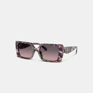COACH® Rivet Oversized Square Sunglasses Purple Gradient