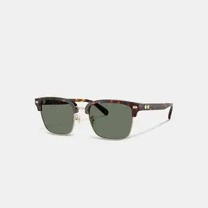 COACH Rivet Retro Sunglasses - Dark Tortoise
