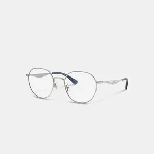 COACH C Hardware Metal Round Eyeglasses