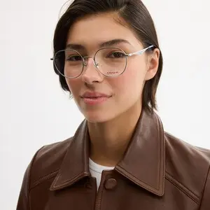 COACH C Hardware Metal Round Eyeglasses