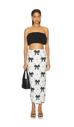 MILKWHITE Mini Peplum Top