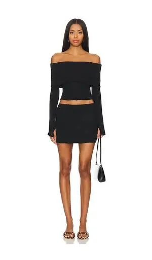 Superdown Marks Skirt Set - Black
