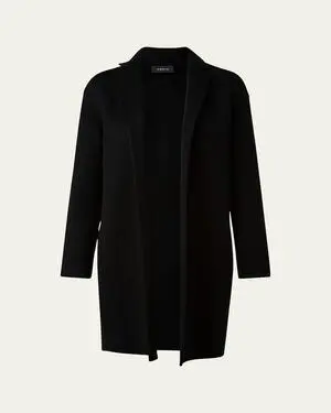 Akris Akris Mae Brushed Cashmere Coat - Black