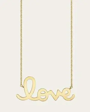 SYDNEY EVAN Pure Big Love Script Necklace