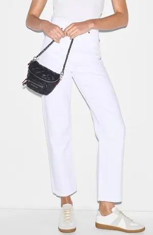 Mz Wallace Micro Crosby Diamond Quilted Nylon Sling Bag - Black