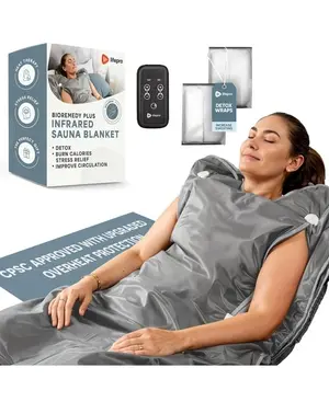 LIFEPRO Far Infrared Sauna Blanket With Thermal Wraps - Gray