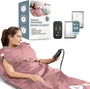 LIFEPRO Far Infrared Sauna Blanket With Thermal Wraps - Pink