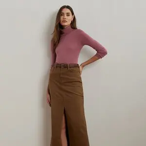 Ralph Lauren Denim Maxi Skirt - Honey Tan Wash