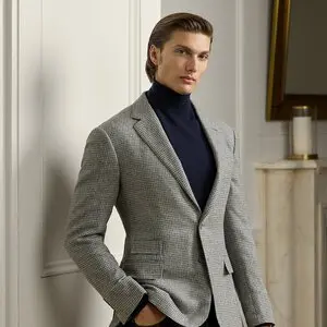 Ralph Lauren Kent Houndstooth Jacket - Light Grey Multi