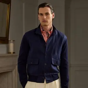 Ralph Lauren Linen-panel Silk-blend Cardigan