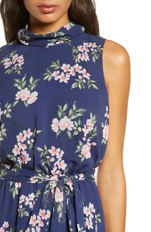 HARPER ROSE Floral Sleeveless Chiffon Midi Dress