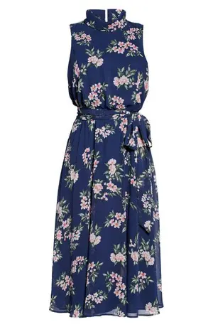 HARPER ROSE Floral Sleeveless Chiffon Midi Dress