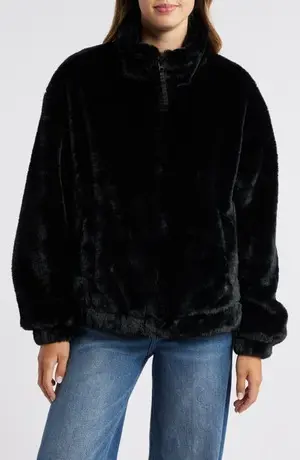 UGG Faux Fur Jacket - Black