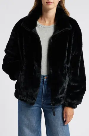 UGG Faux Fur Jacket - Black