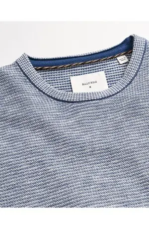 Billy Reid Tuck Stripe Crewneck Sweater - Dark Denim